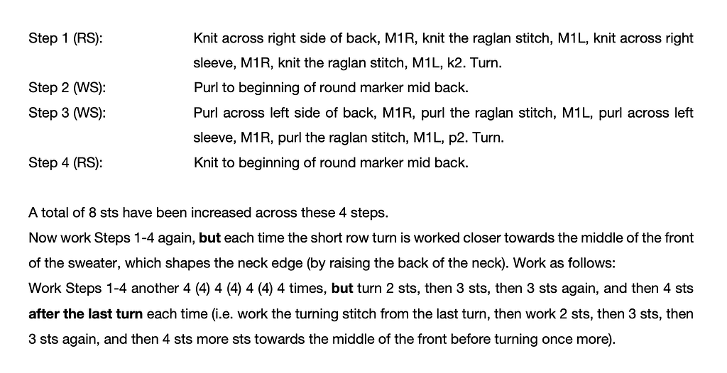 Help with No Frills Sweater - German Short Rows - How-to Questions ...