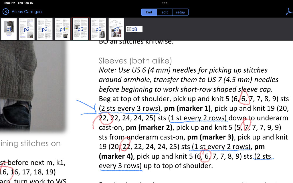 Picking up Stitches—Sleeves - Pattern Central - KnittingHelp Forum ...